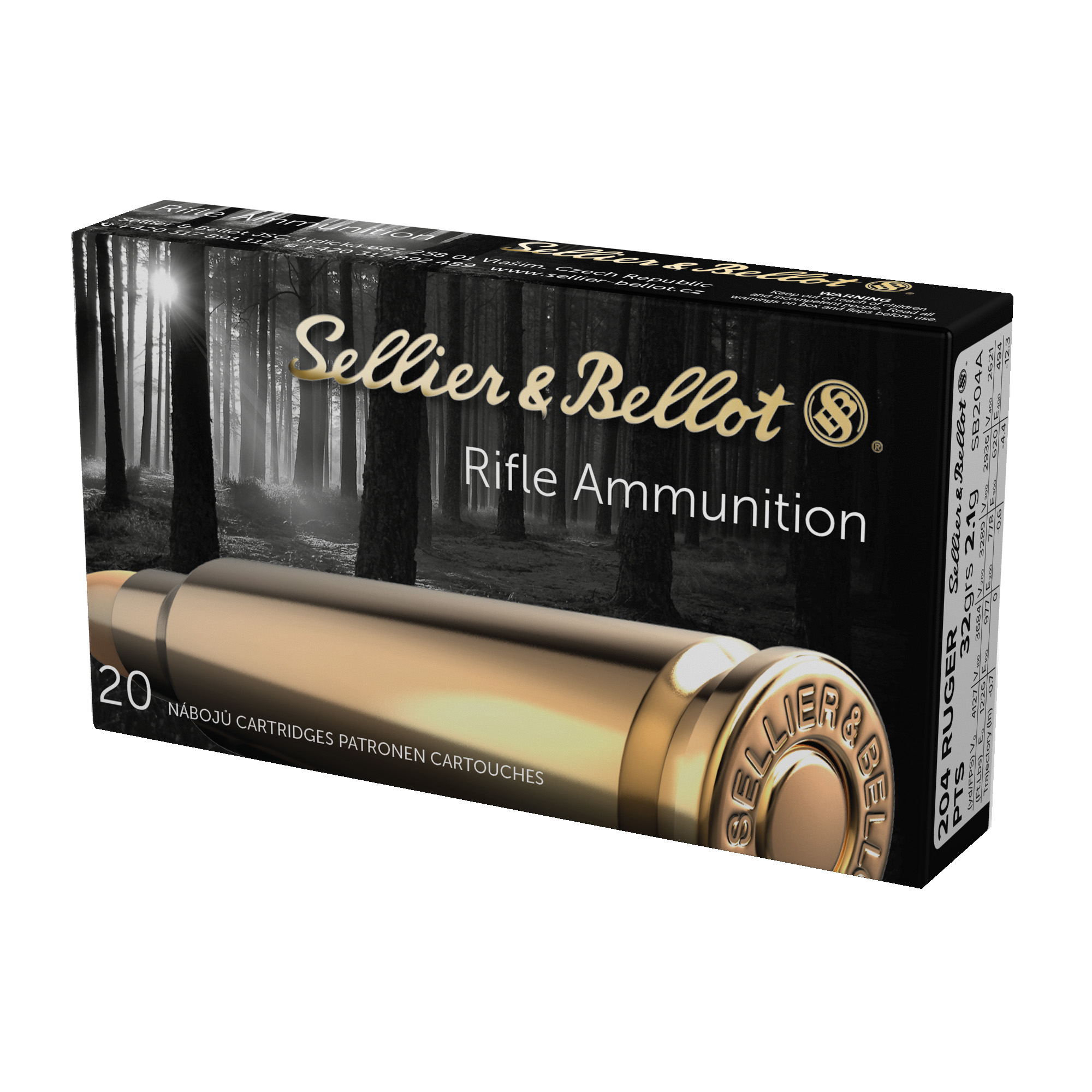 S&B .204 Ruger (32gr) PTS - 20/Box - SB204A - AmmoWall.com